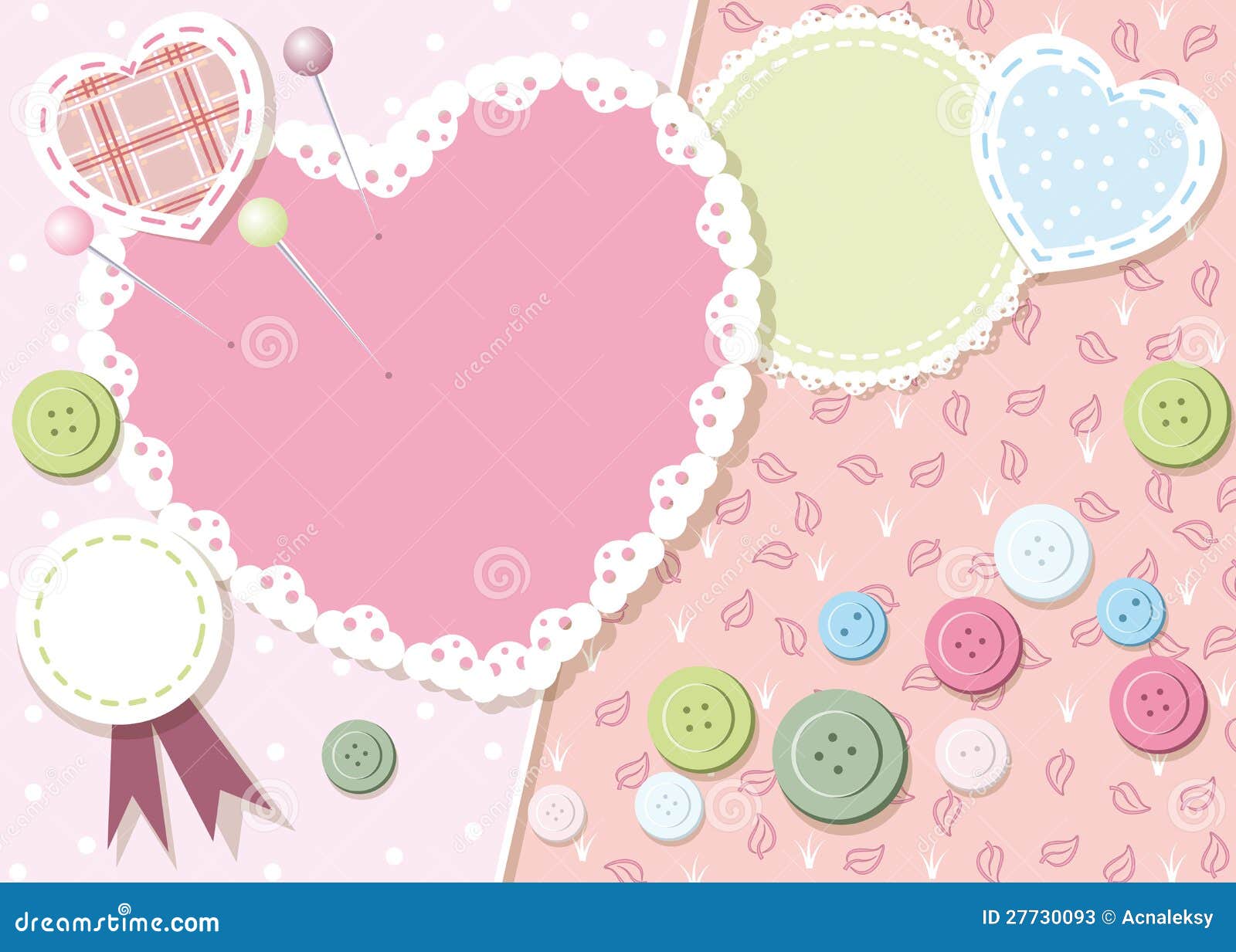 Frame with buttons stock vector. Illustration of child - 27730093
