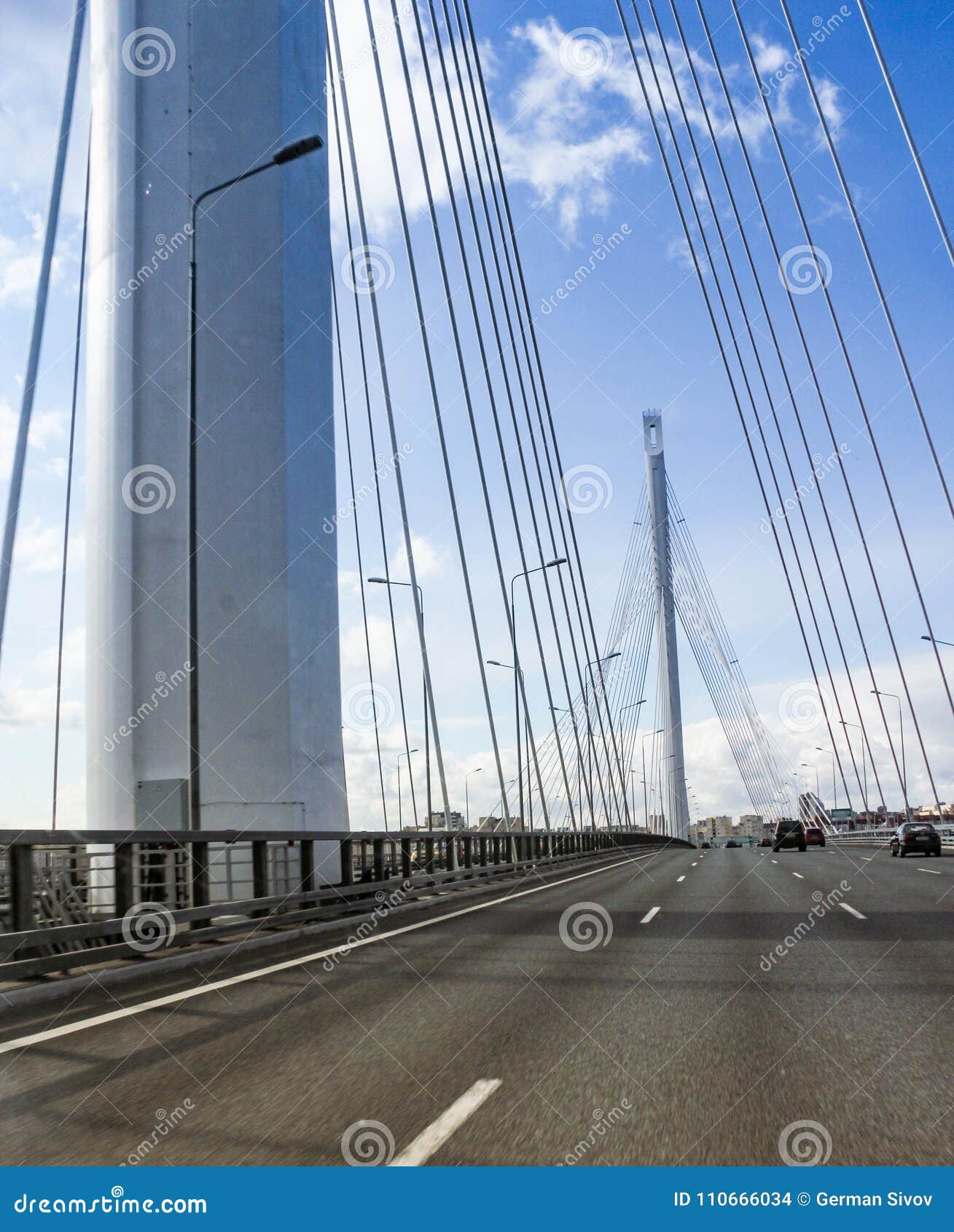 Frame of the cable bridge. stock photo. Image of movement - 110666034