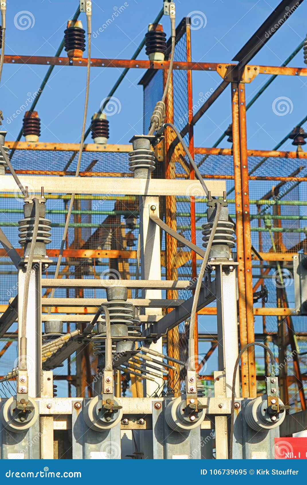 Frame, Cables, Transformers, and Insulators of an Electrical Sub ...