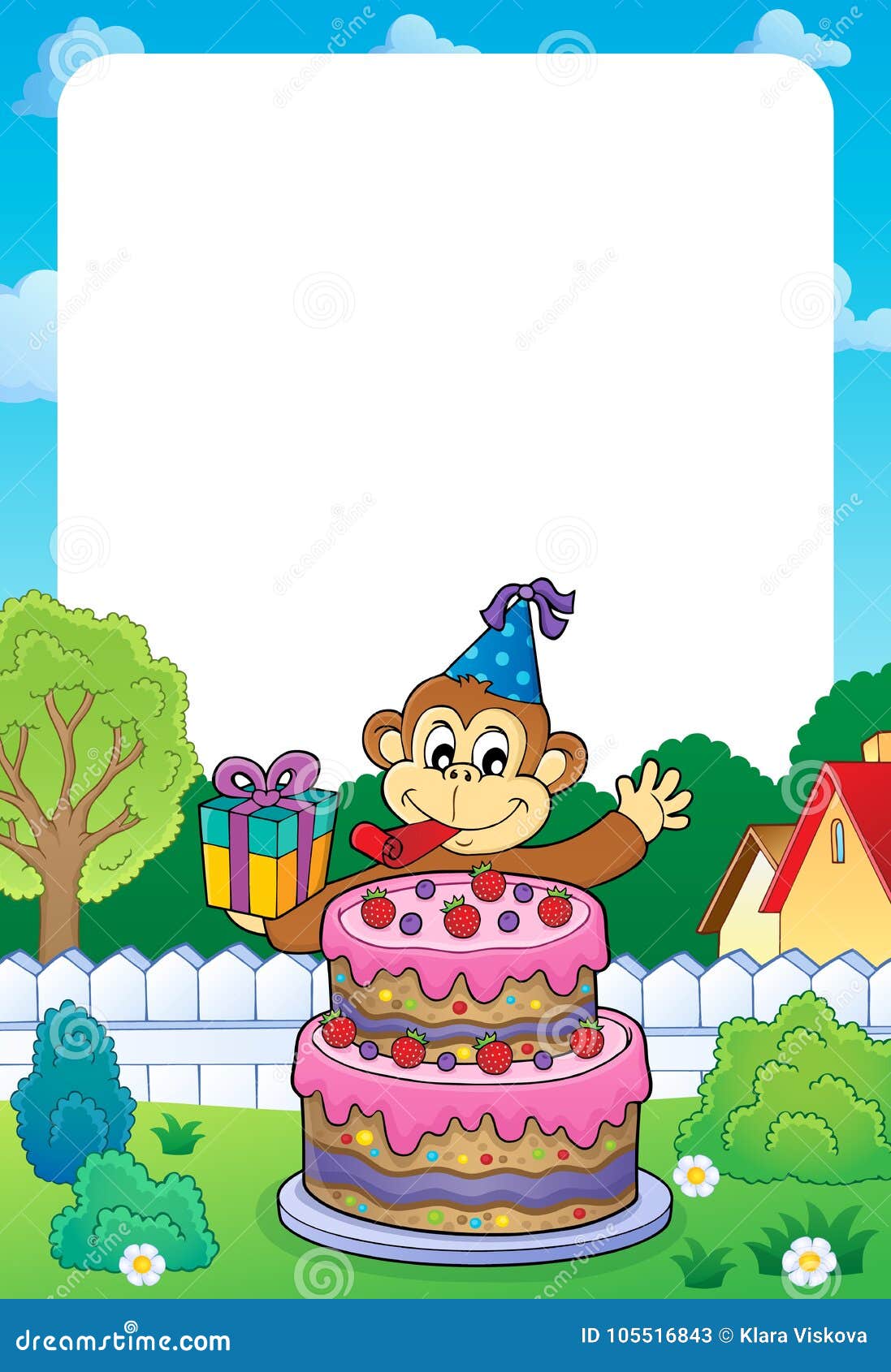 Monkey Theme Image 2 Cartoon Vector | CartoonDealer.com #131387513