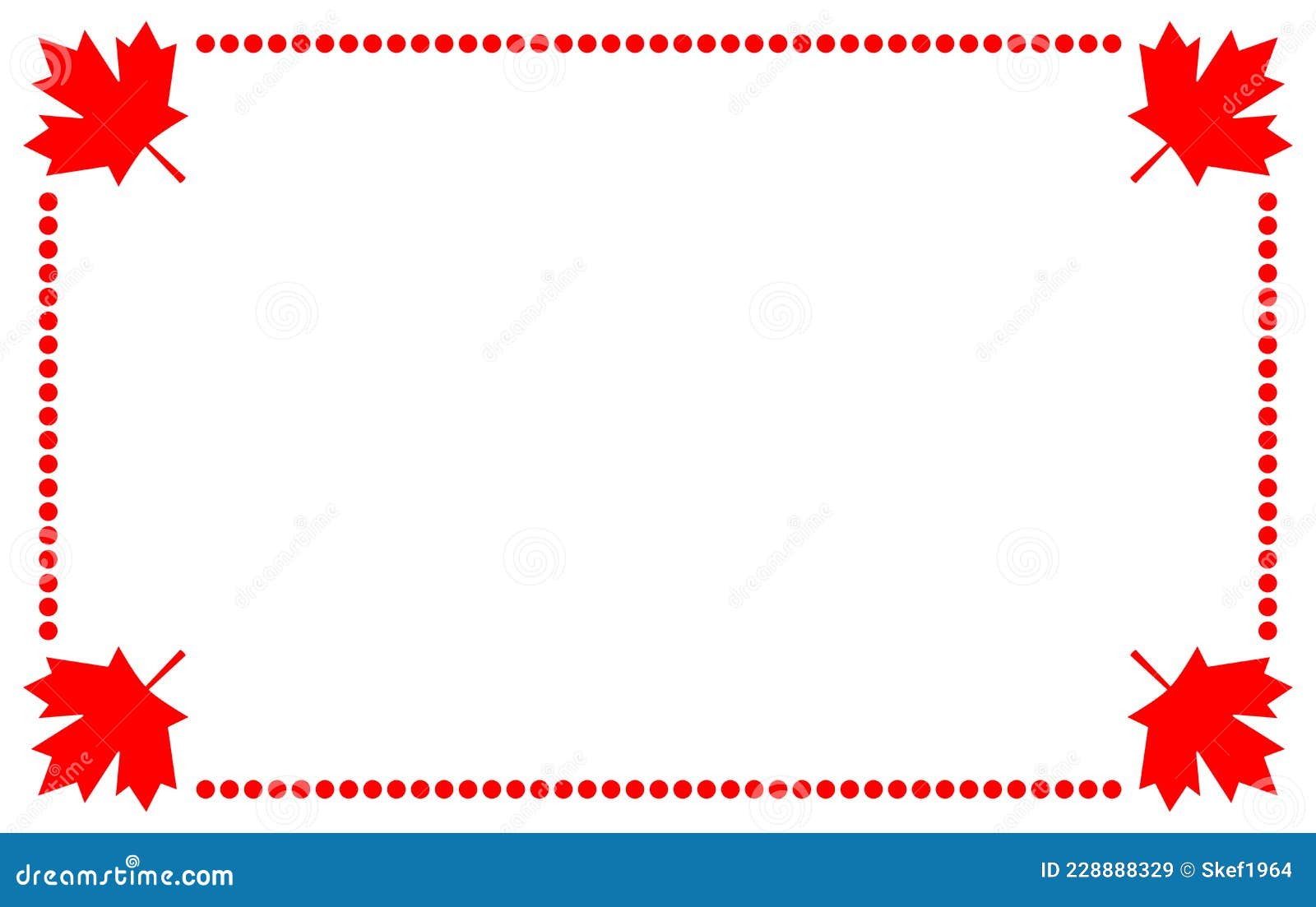 Canadian Flag Symbols Decorative Border. Stock Vector - Illustration of ...