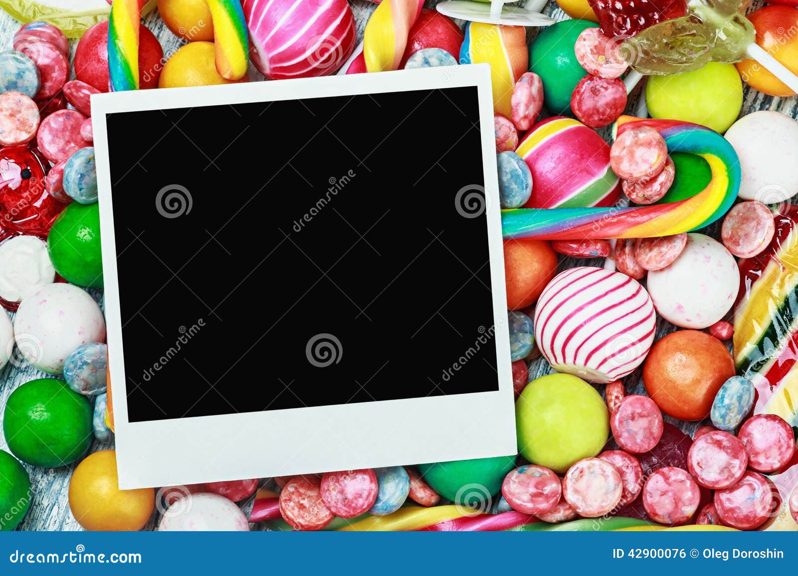 Frame for Candies and Chewing Gum. Stock Photo - Image of photoframe ...