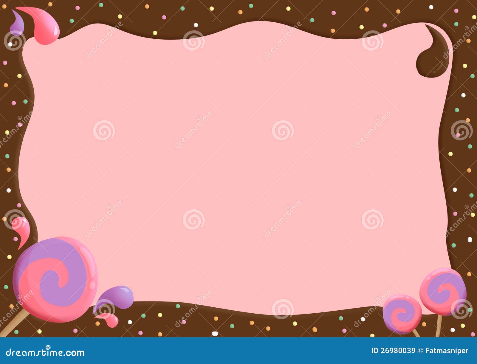 Frame candy stock illustration. Illustration of color - 26980039