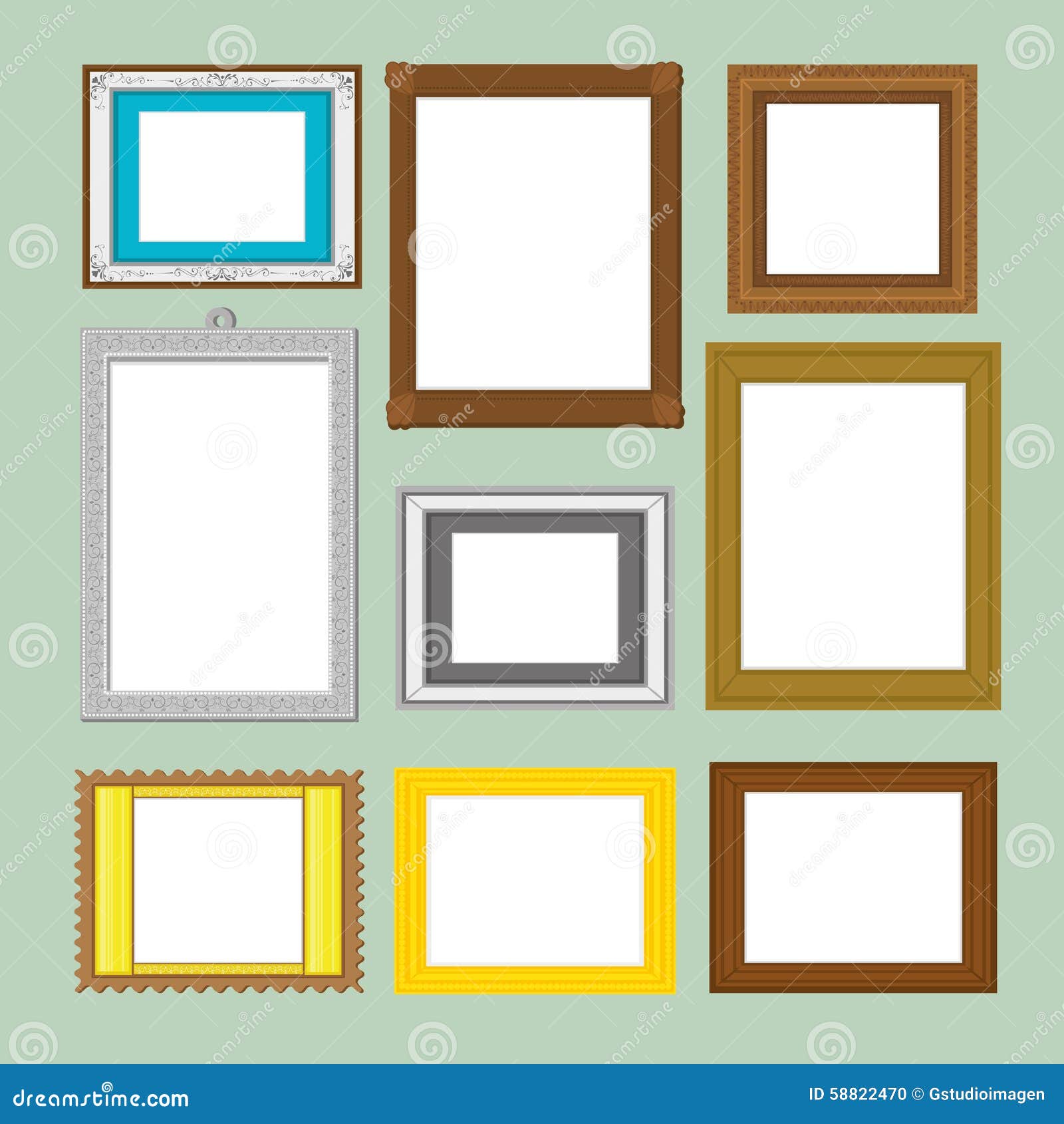 Frame card design. stock vector. Illustration of sheet - 58822470