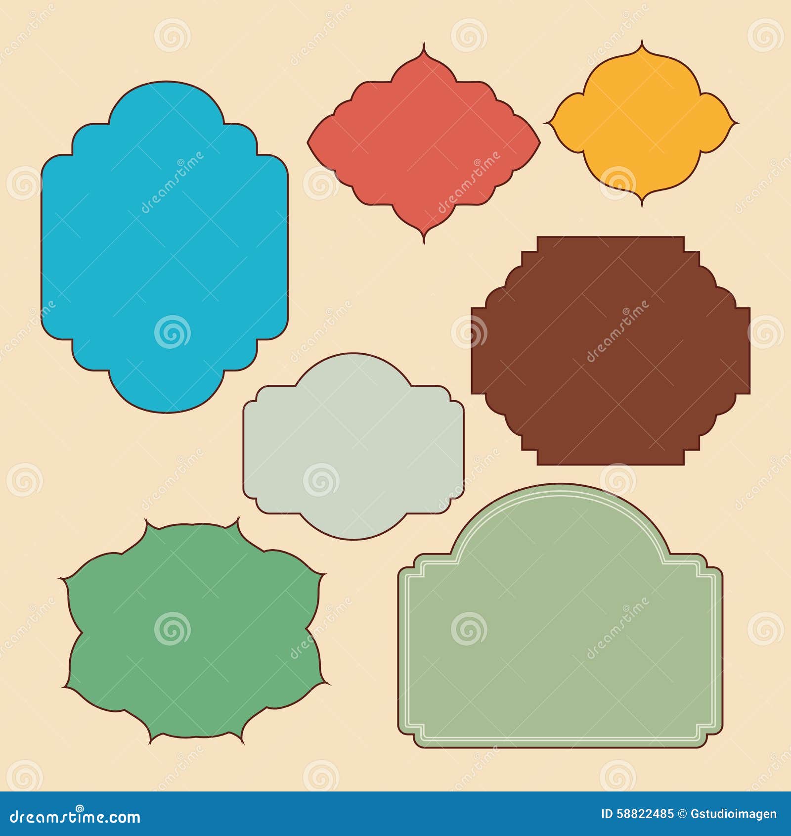 Frame card design. stock vector. Illustration of premium - 58822485