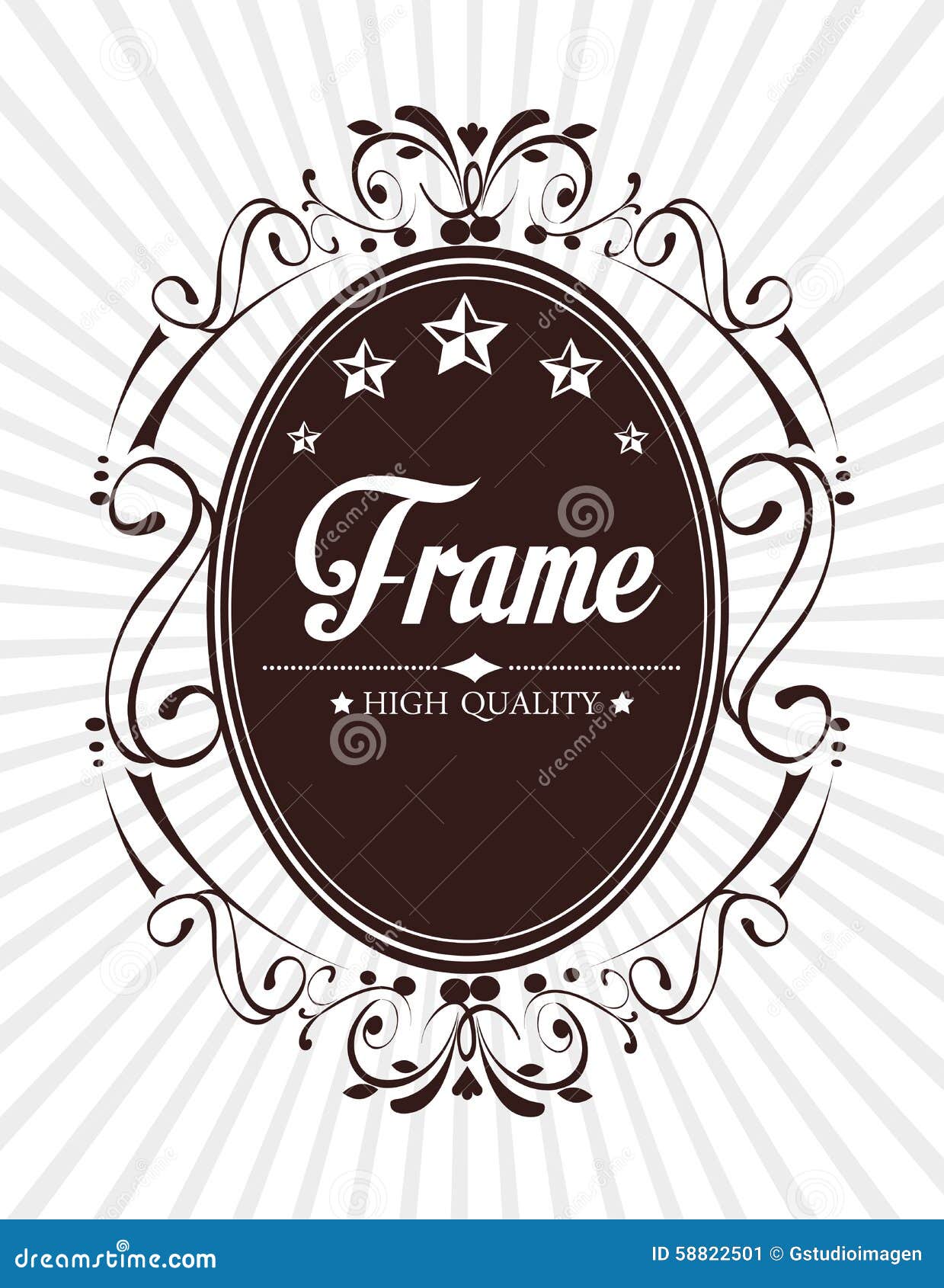 Frame card design. stock vector. Illustration of card - 58822501