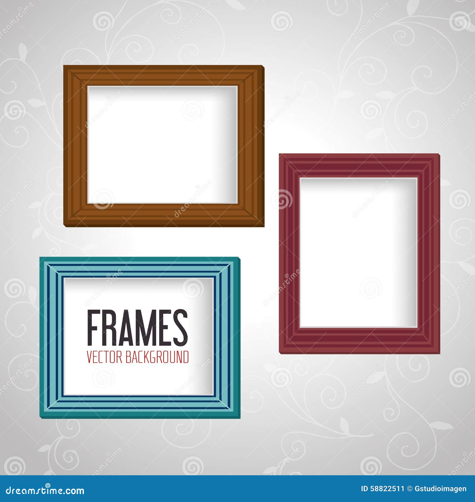 Frame card design. stock vector. Illustration of notepaper - 58822511