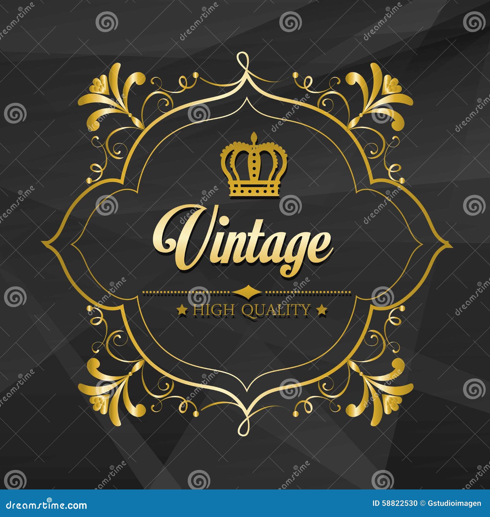 Frame card design. stock vector. Illustration of paper - 58822530