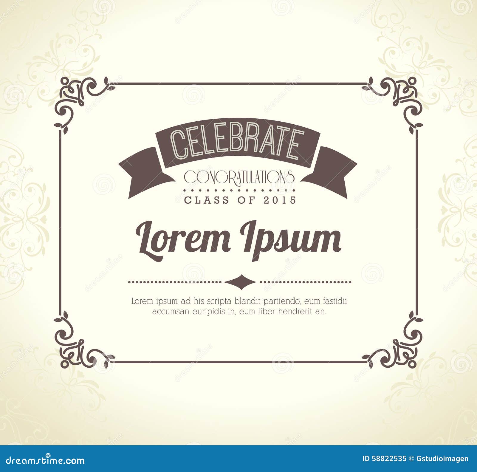 Frame card design. stock vector. Illustration of element - 58822535