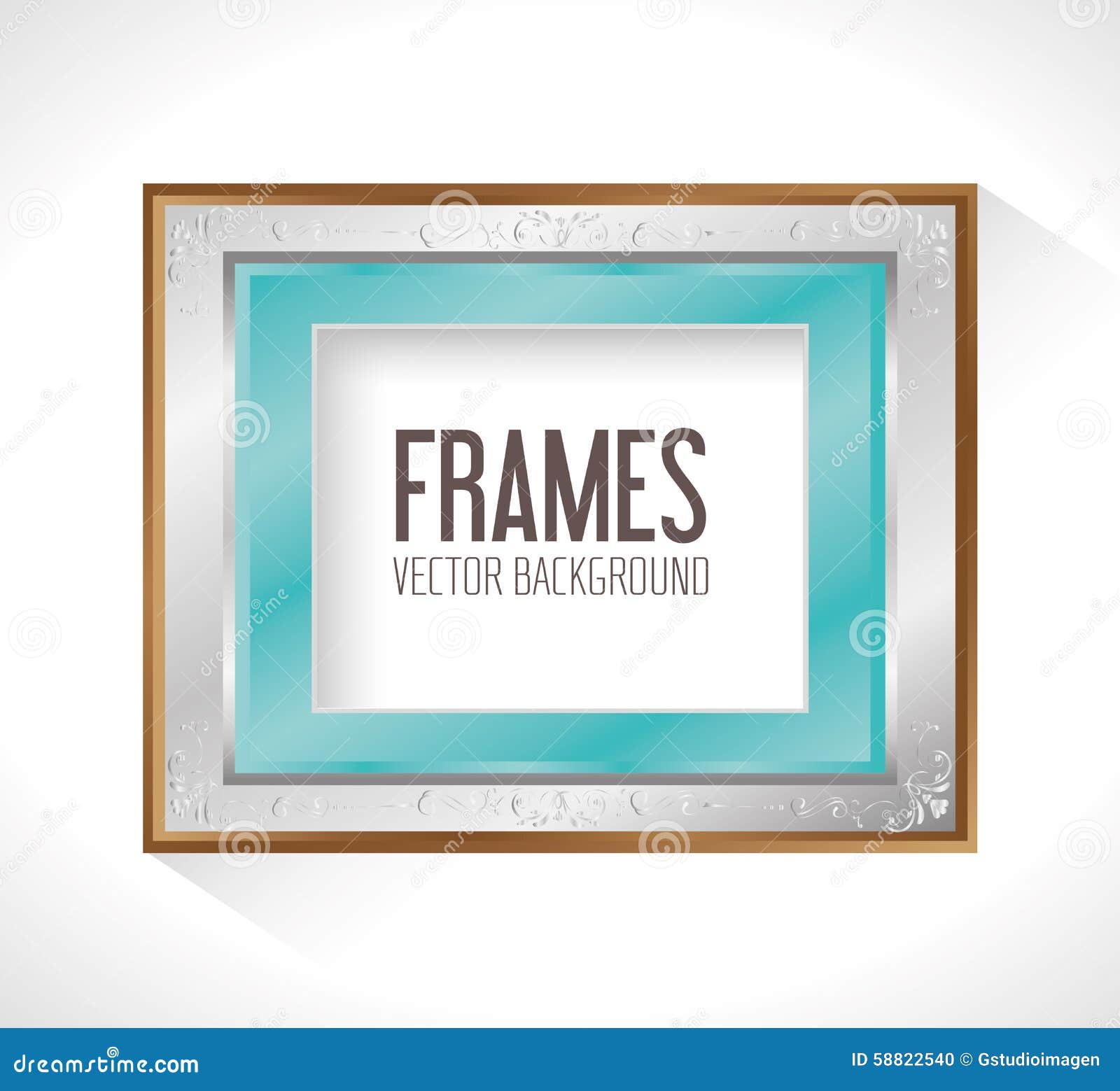 Frame card design. stock vector. Illustration of space - 58822540