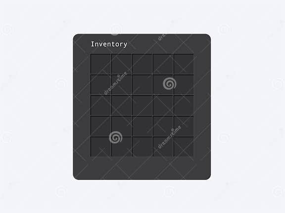Frame with Cells Inventory for Mobile Games Template. User Interface of ...