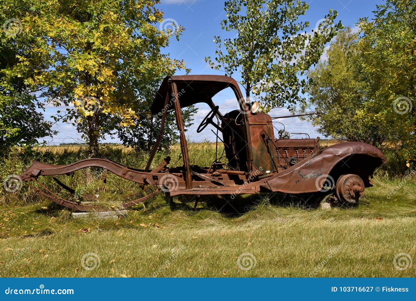 Frame and Chassis of an Old Pickup Stock Image - Image of ...