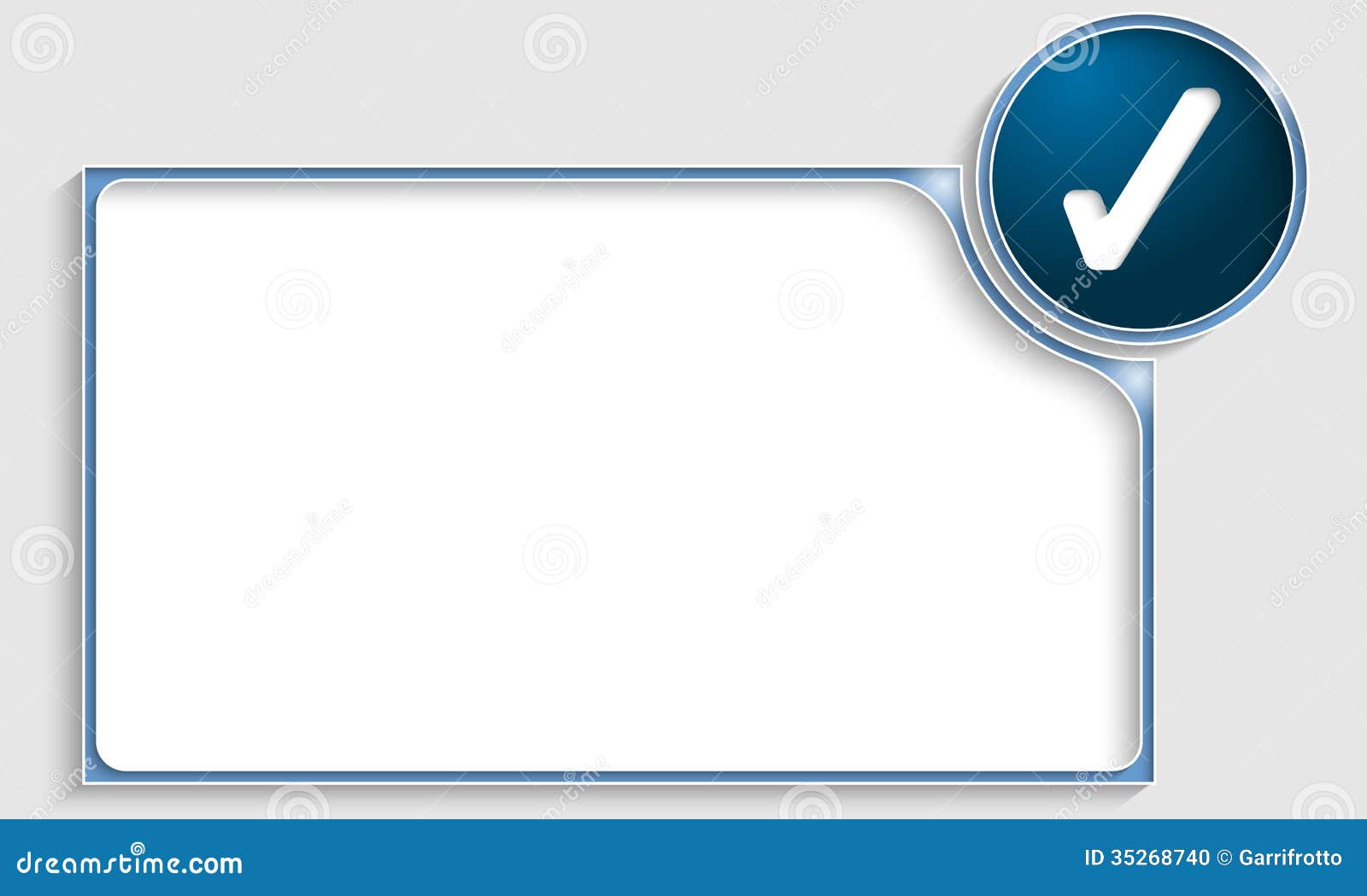 Frame with check box stock vector. Illustration of cover - 35268740