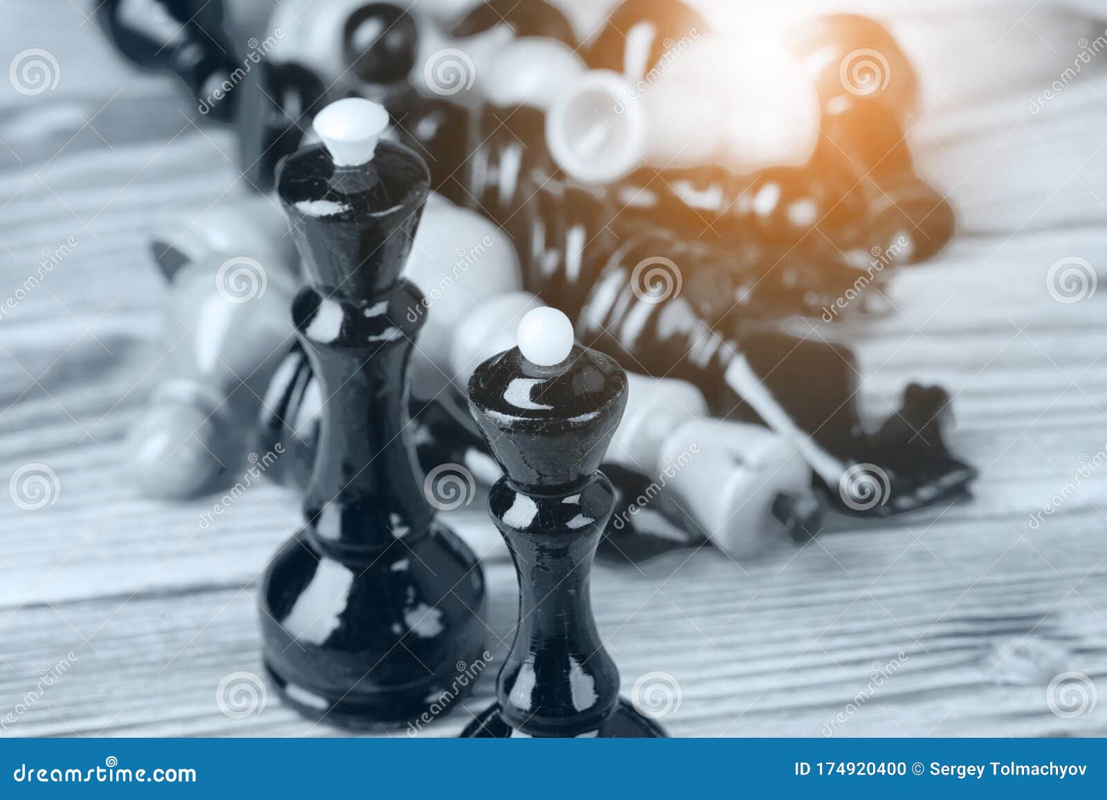 Frame of Chess Pieces on a Rustic Wooden Background Stock Photo - Image ...