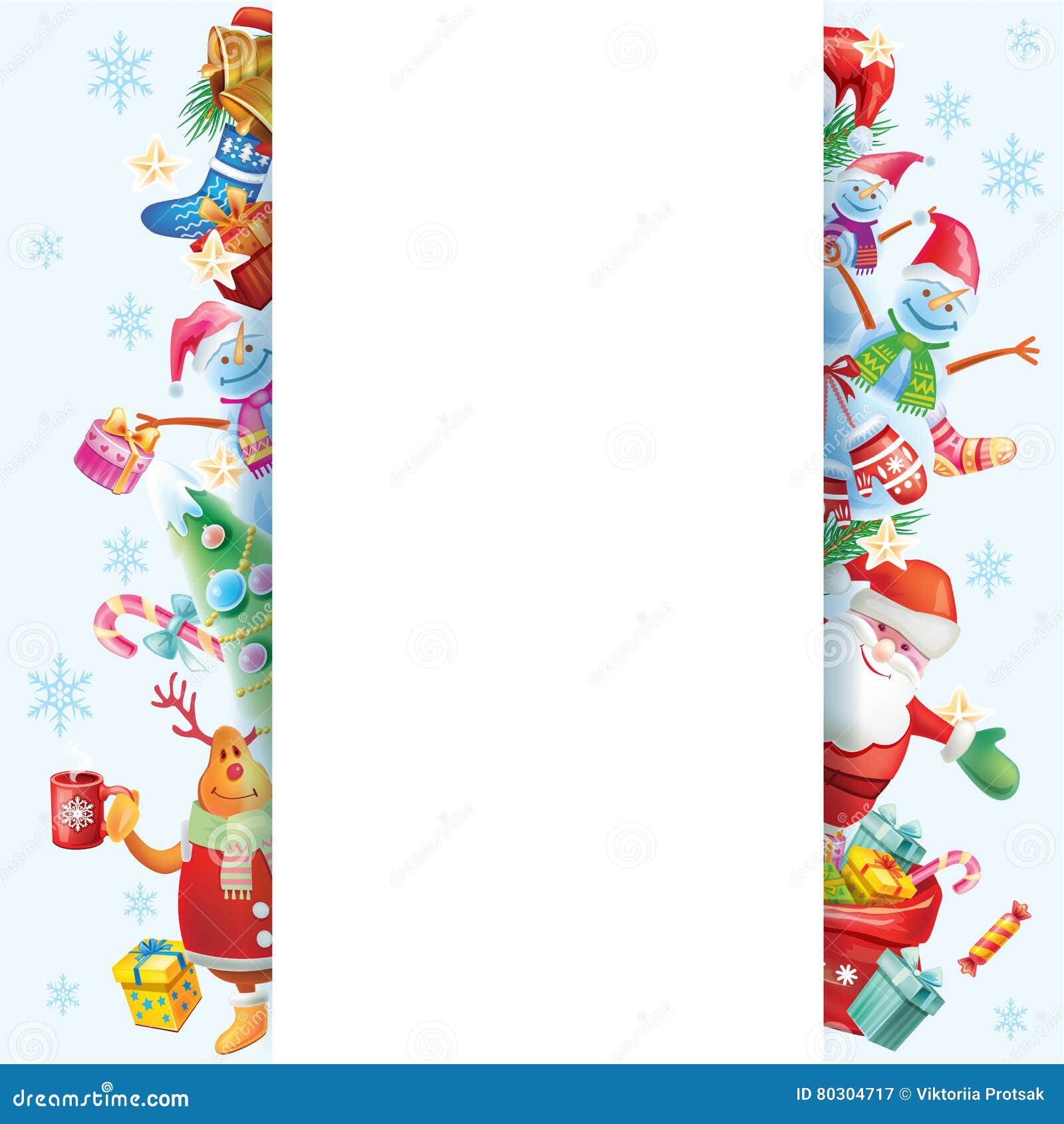 Frame for Christmas card stock vector. Illustration of present - 80304717