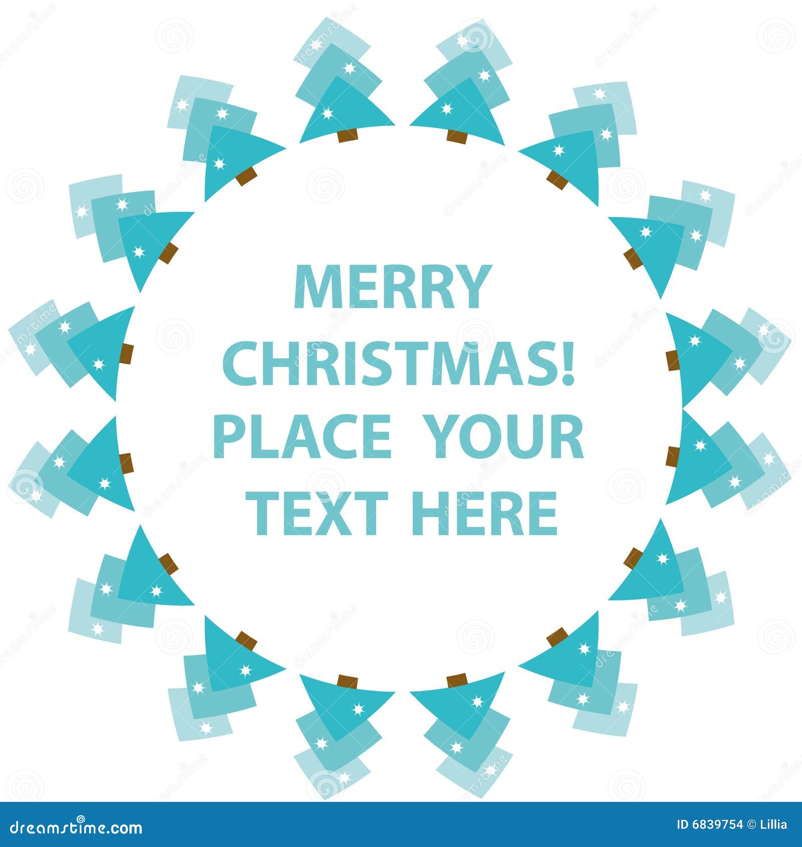 Frame with christmas tree stock vector. Illustration of circle - 6839754