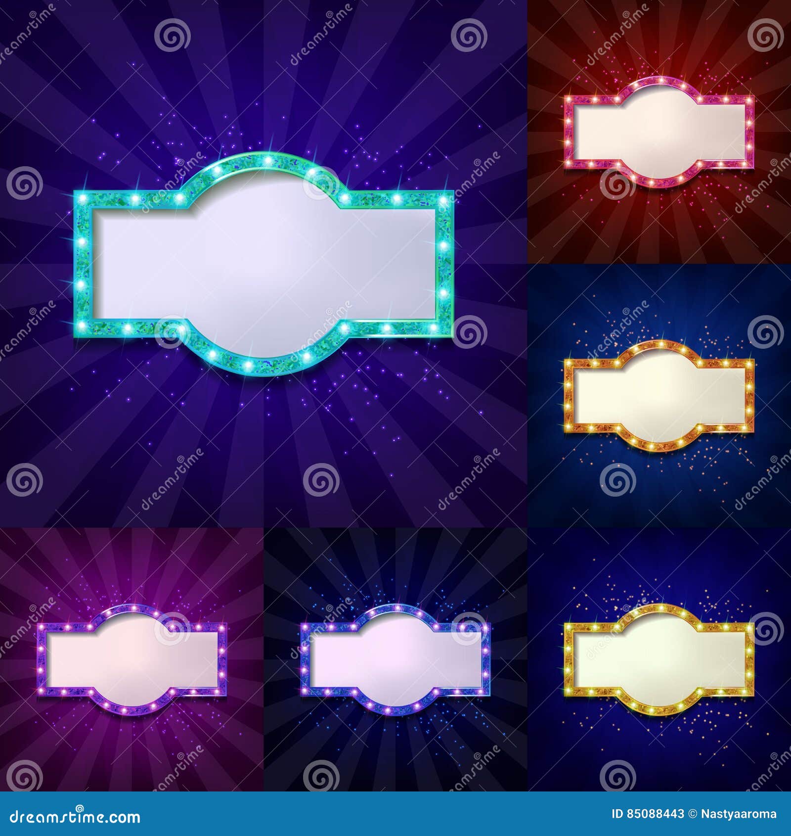 Frame cinema set. stock vector. Illustration of banner - 85088443