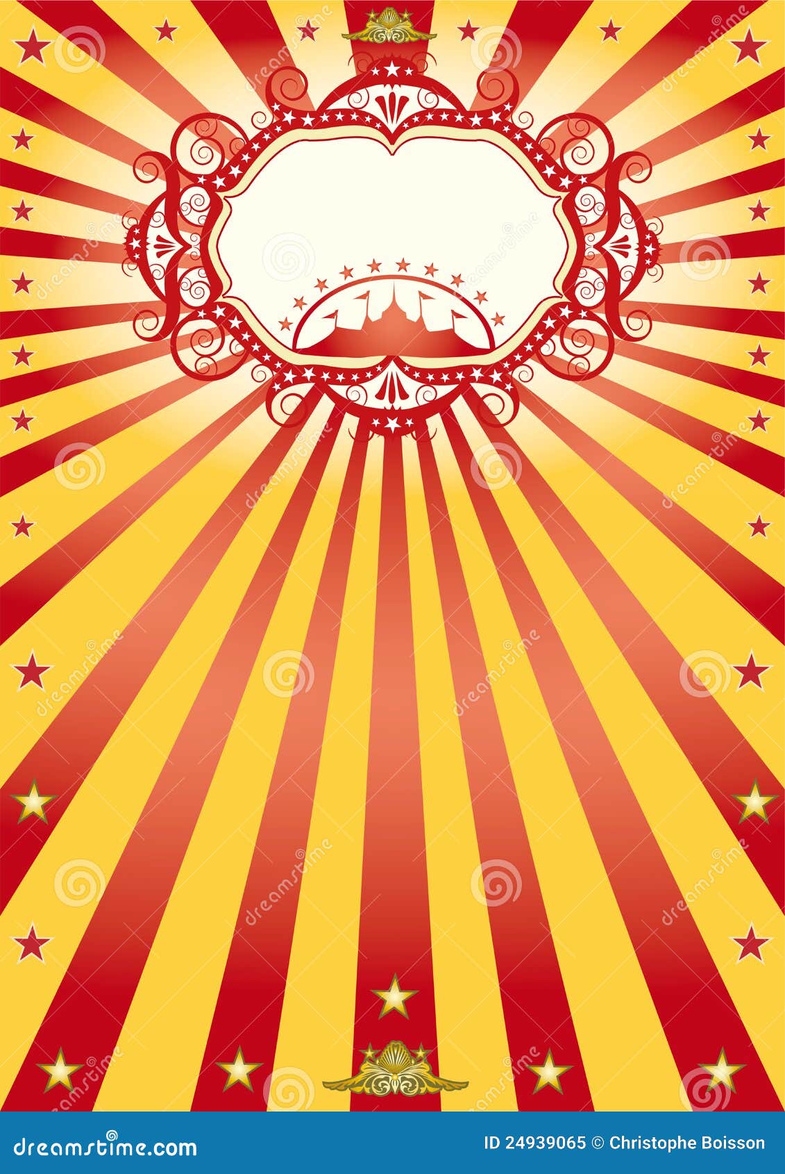 Frame With Circus Tent Cartoon Vector | CartoonDealer.com #232688753