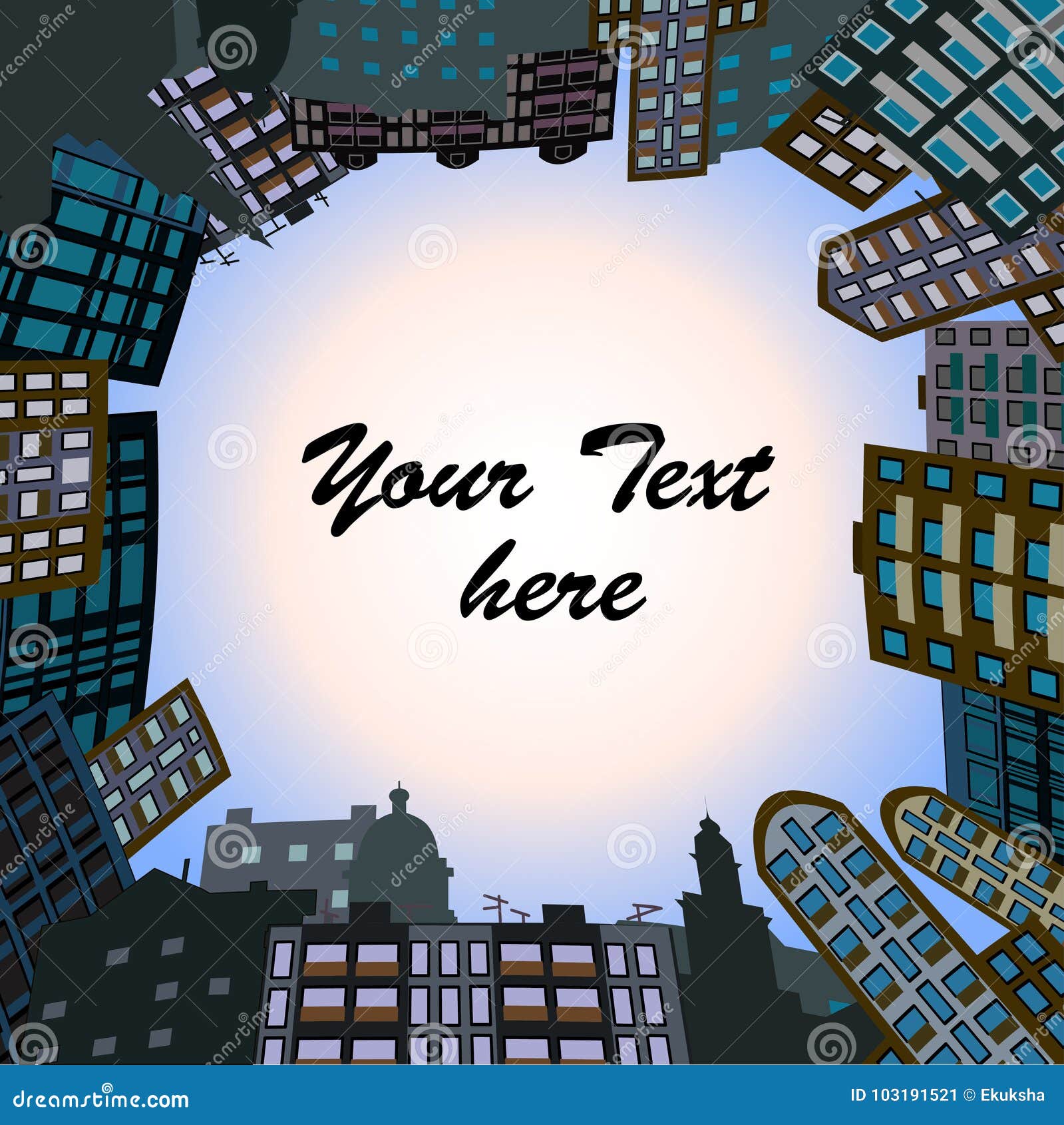 Frame from city building. stock vector. Illustration of design - 103191521