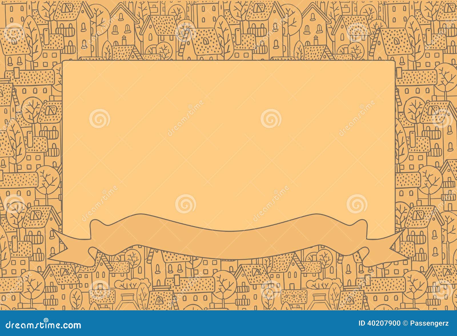 Frame with city pattern stock vector. Illustration of city - 40207900