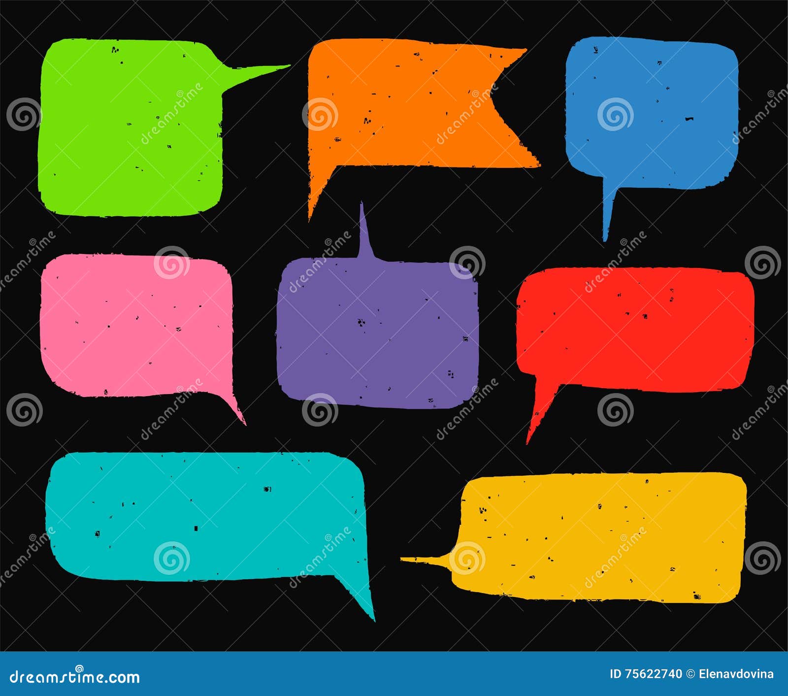 Frame-cloud, Rectangular, Colored. Stock Vector - Illustration of ...