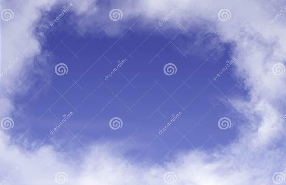 Frame Clouds on Blue Sky Background Stock Photo - Image of immortal ...