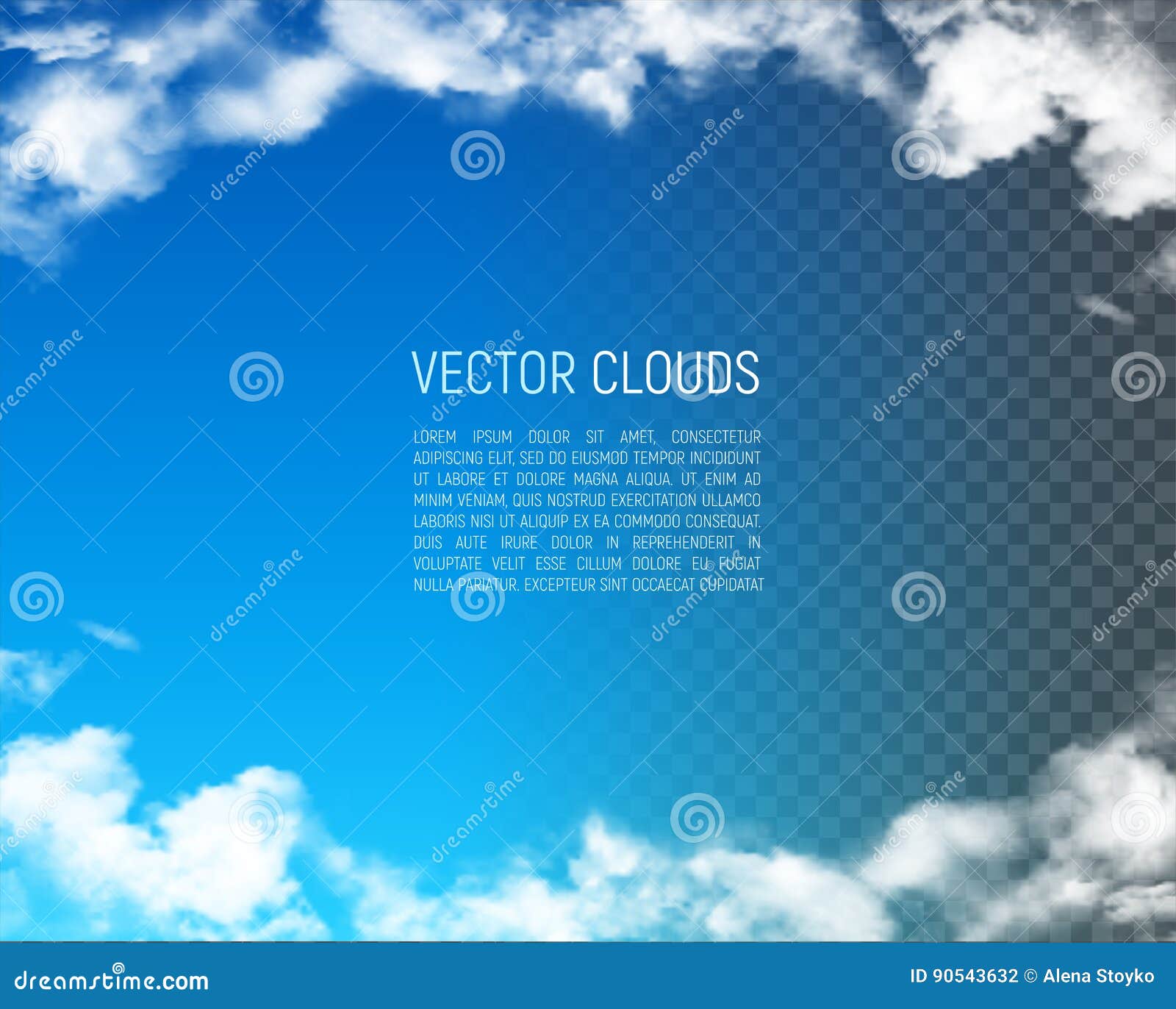Frame with clouds stock vector. Illustration of copy - 90543632