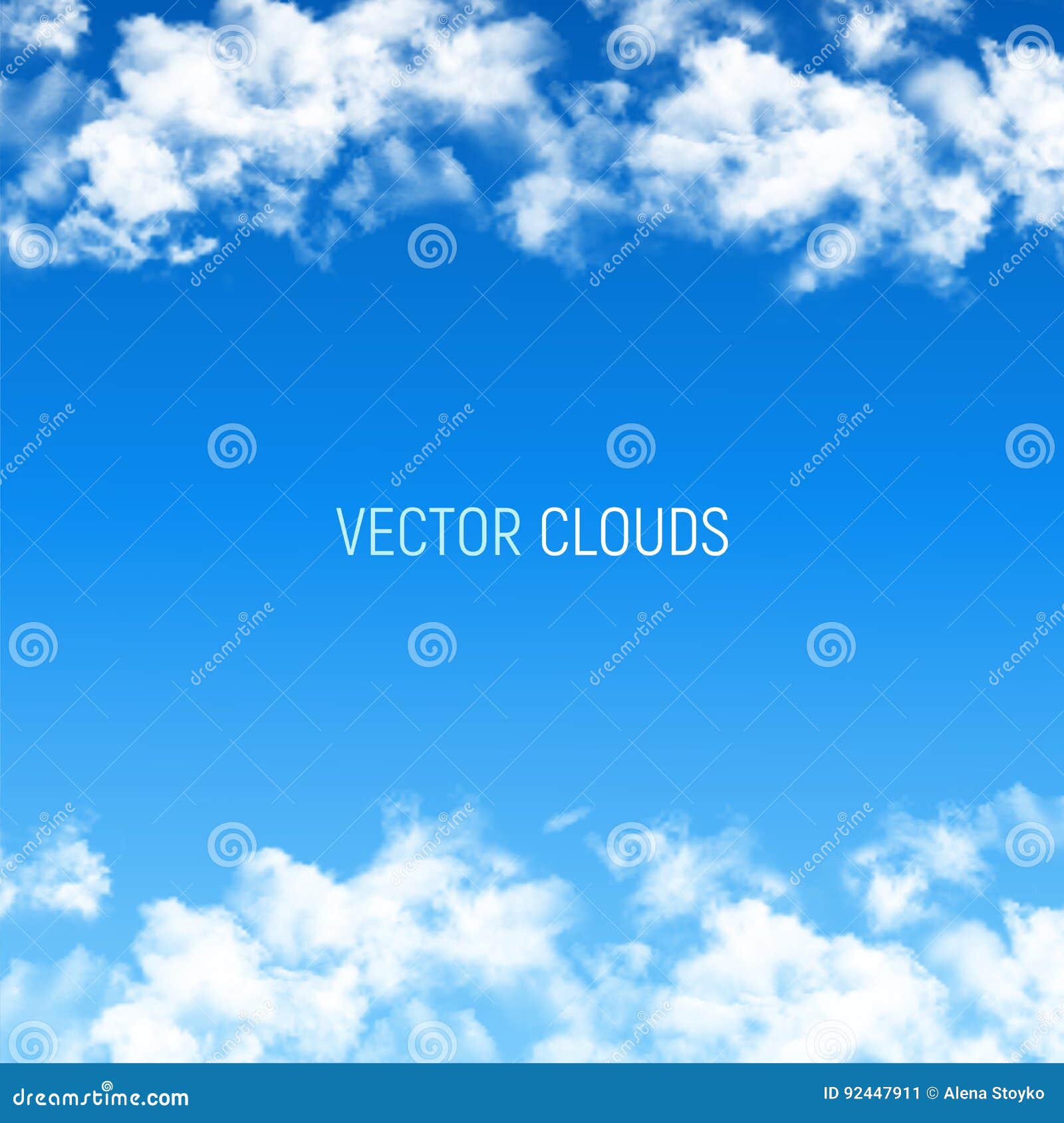 Frame with clouds stock vector. Illustration of realism - 92447911