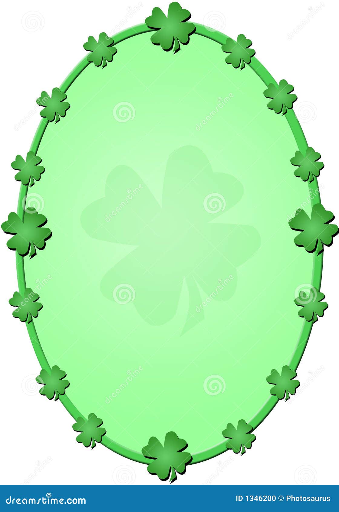 Frame clover leaves stock illustration. Illustration of print - 1346200