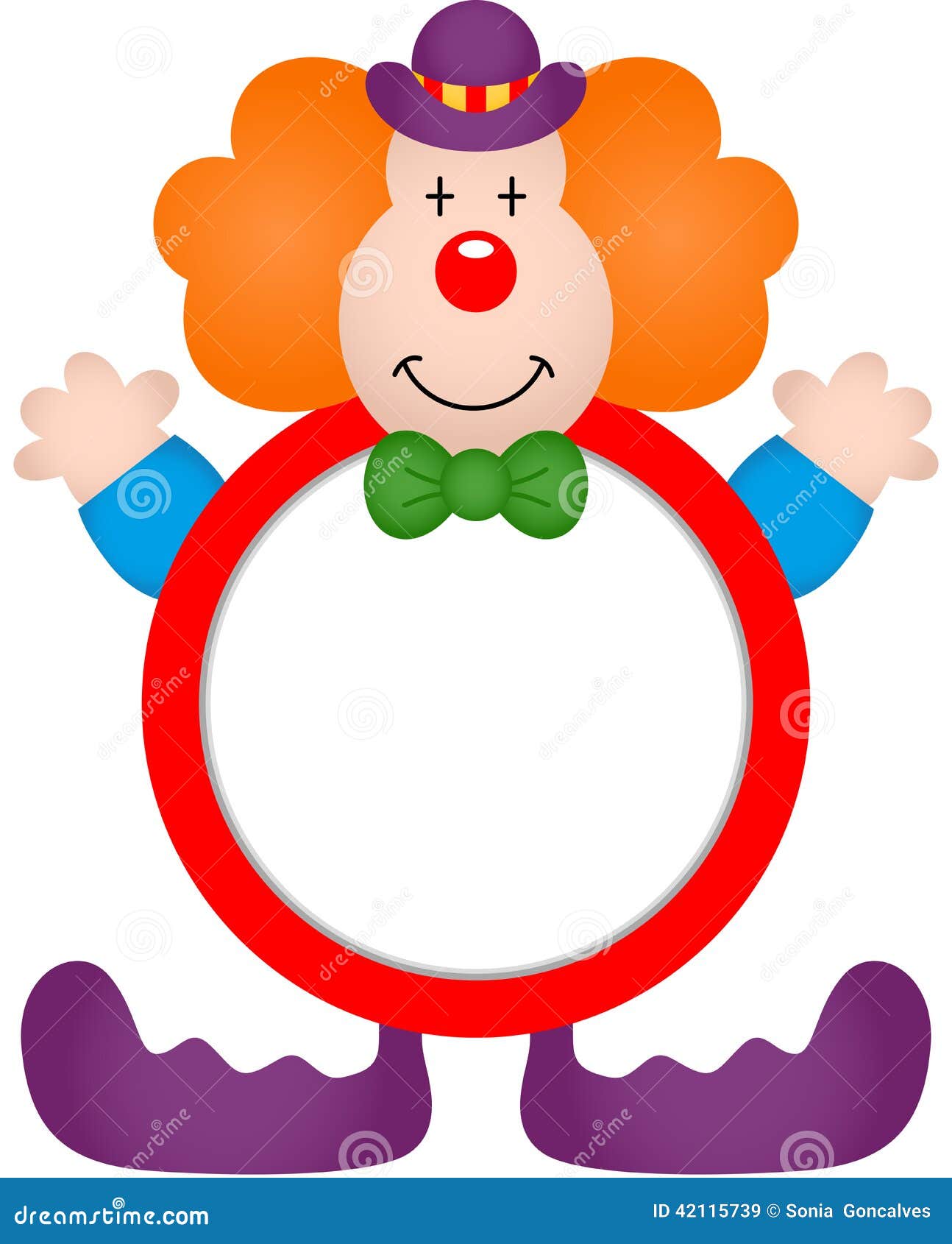Frame Clown stock vector. Illustration of vector, person - 42115739