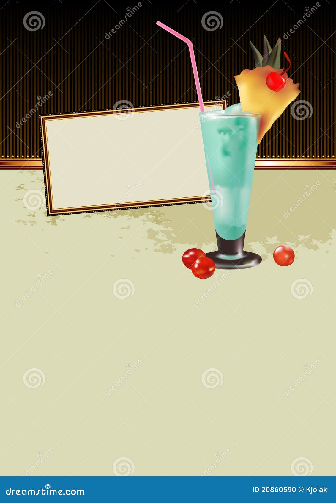 Frame with cocktail stock vector. Illustration of cocktail - 20860590
