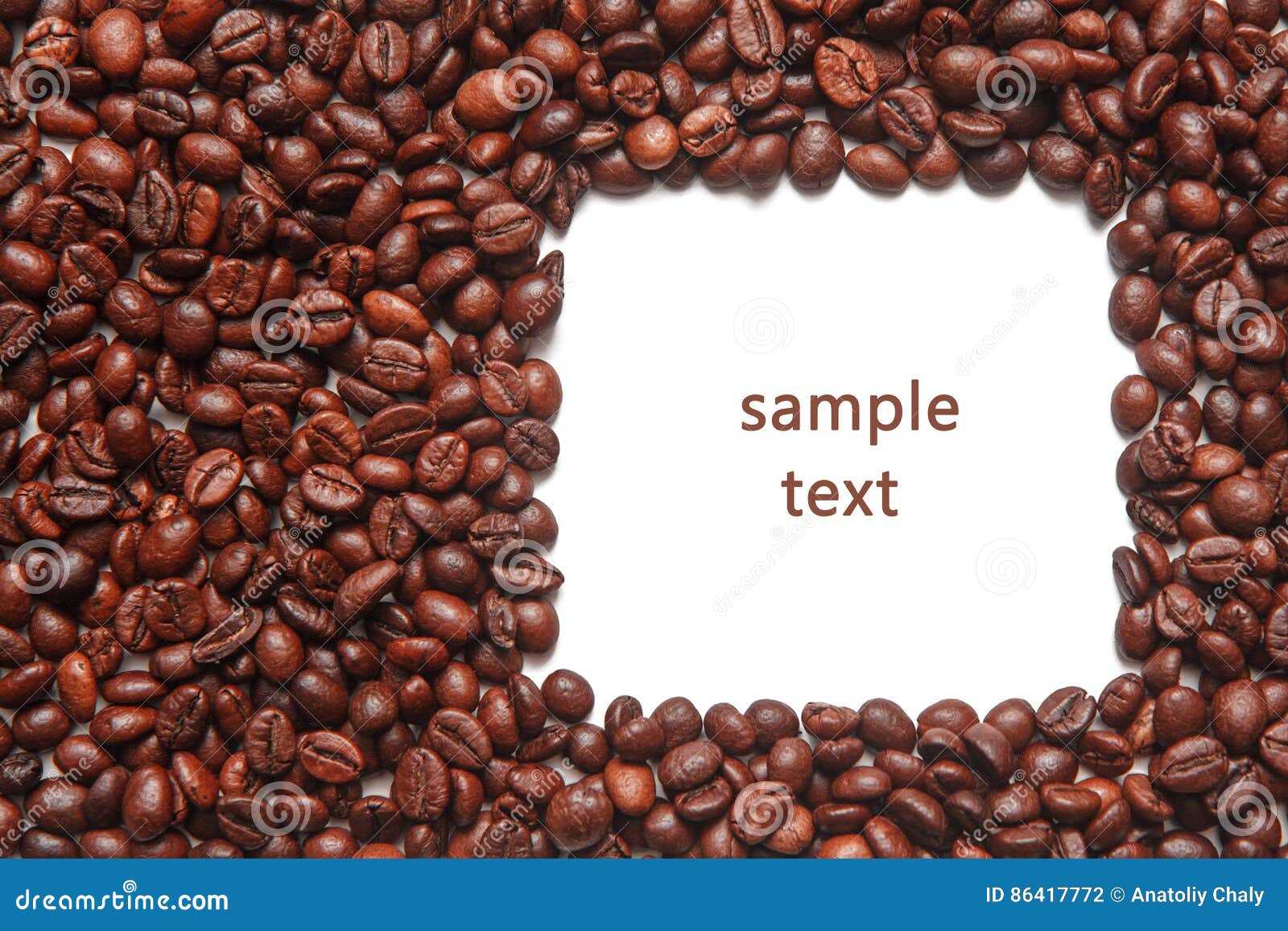 Frame of coffee beans stock photo. Image of breakfast - 86417772