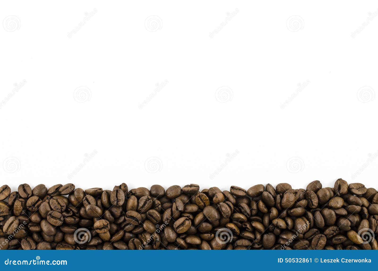 Frame of Coffee Beans on White Background Stock Image - Image of close ...