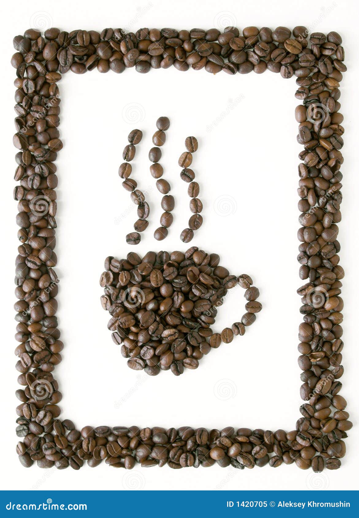 Frame of Coffee with Cup Symbol Stock Image - Image of coffee, gold ...