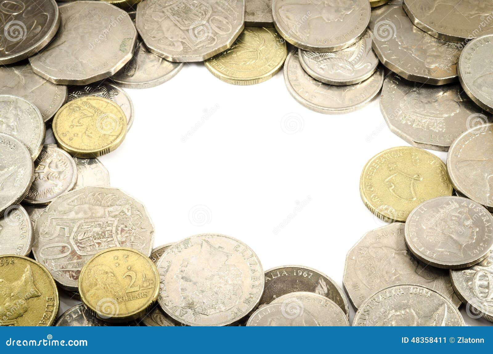 The frame of coin stock image. Image of white, currency - 48358411