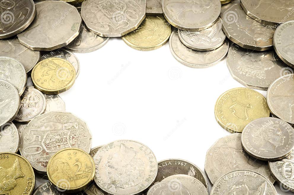 The frame of coin stock image. Image of white, currency - 48358411