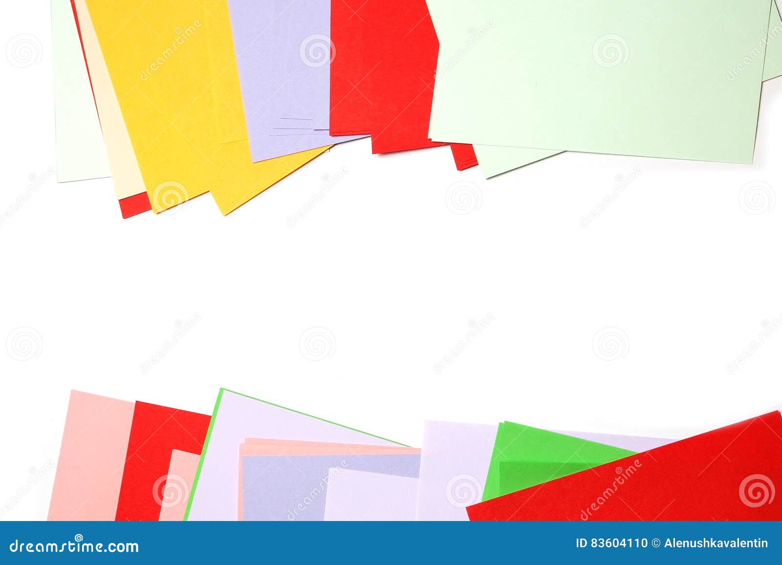 Frame of color paper stock photo. Image of blue, office - 83604110