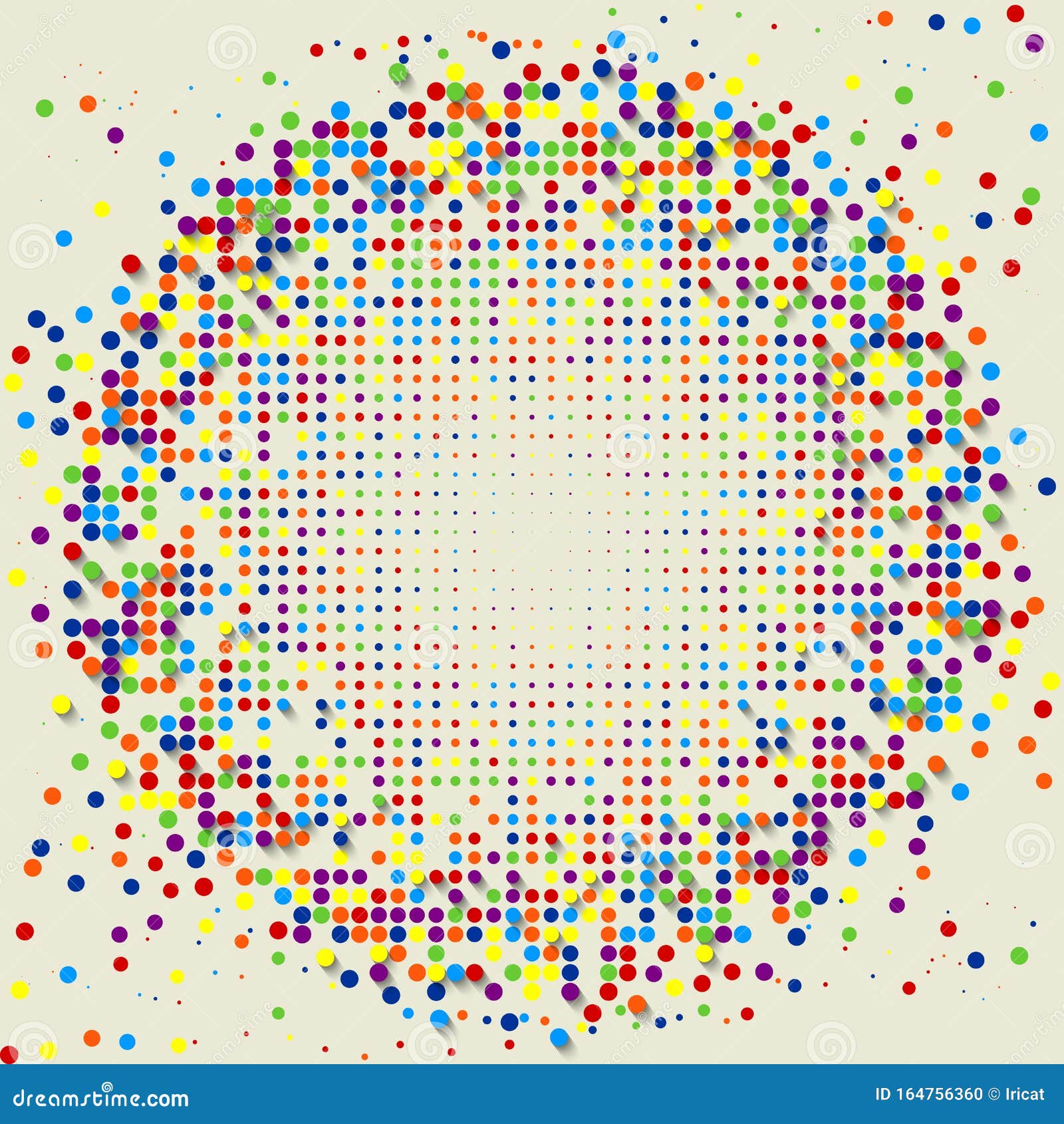 Frame of Colored Circles of Different Sizes Stock Vector - Illustration ...