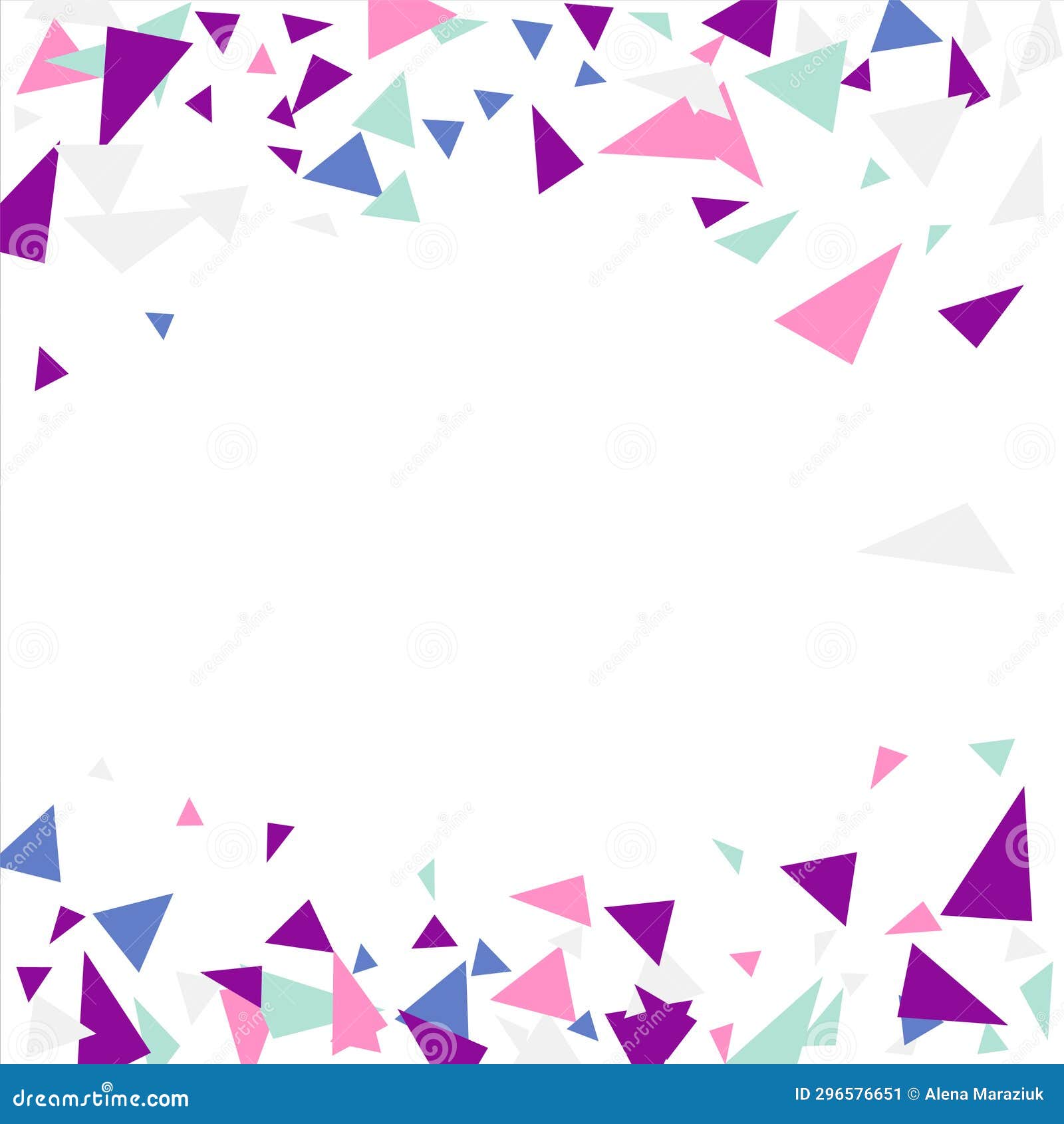 Frame of Colored Triangles Abstract Geometric Pattern. Can Be Used As ...