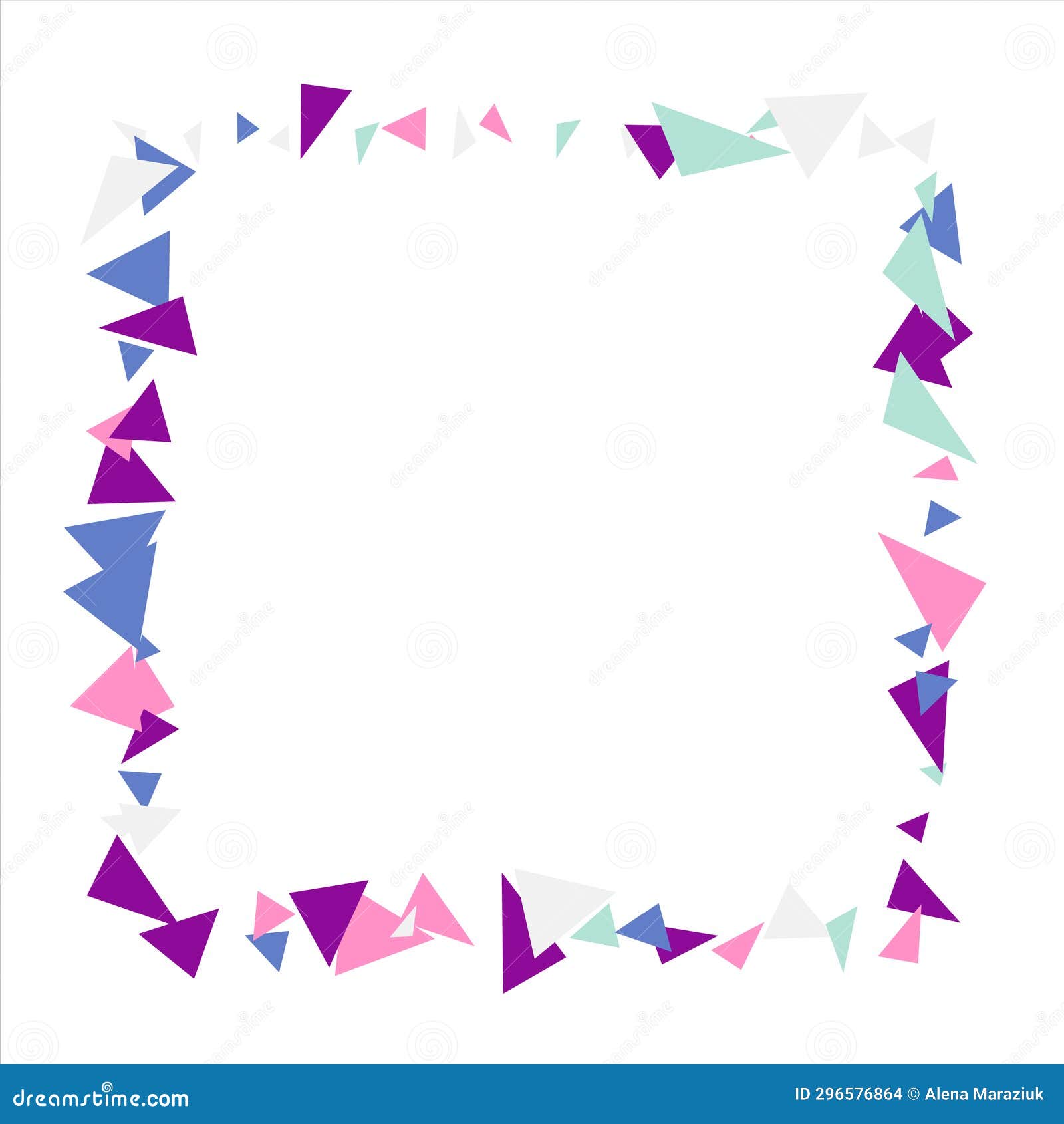 Frame of Colored Triangles Abstract Geometric Pattern. Can Be Used As ...