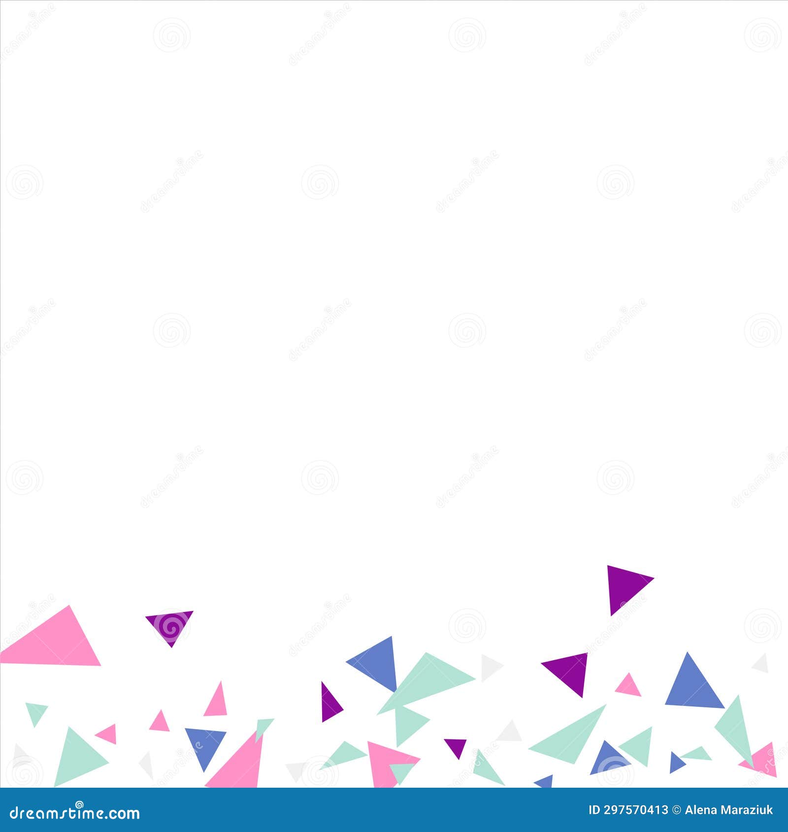 Frame of Colored Triangles Abstract Geometric Pattern. Can Be Used As ...