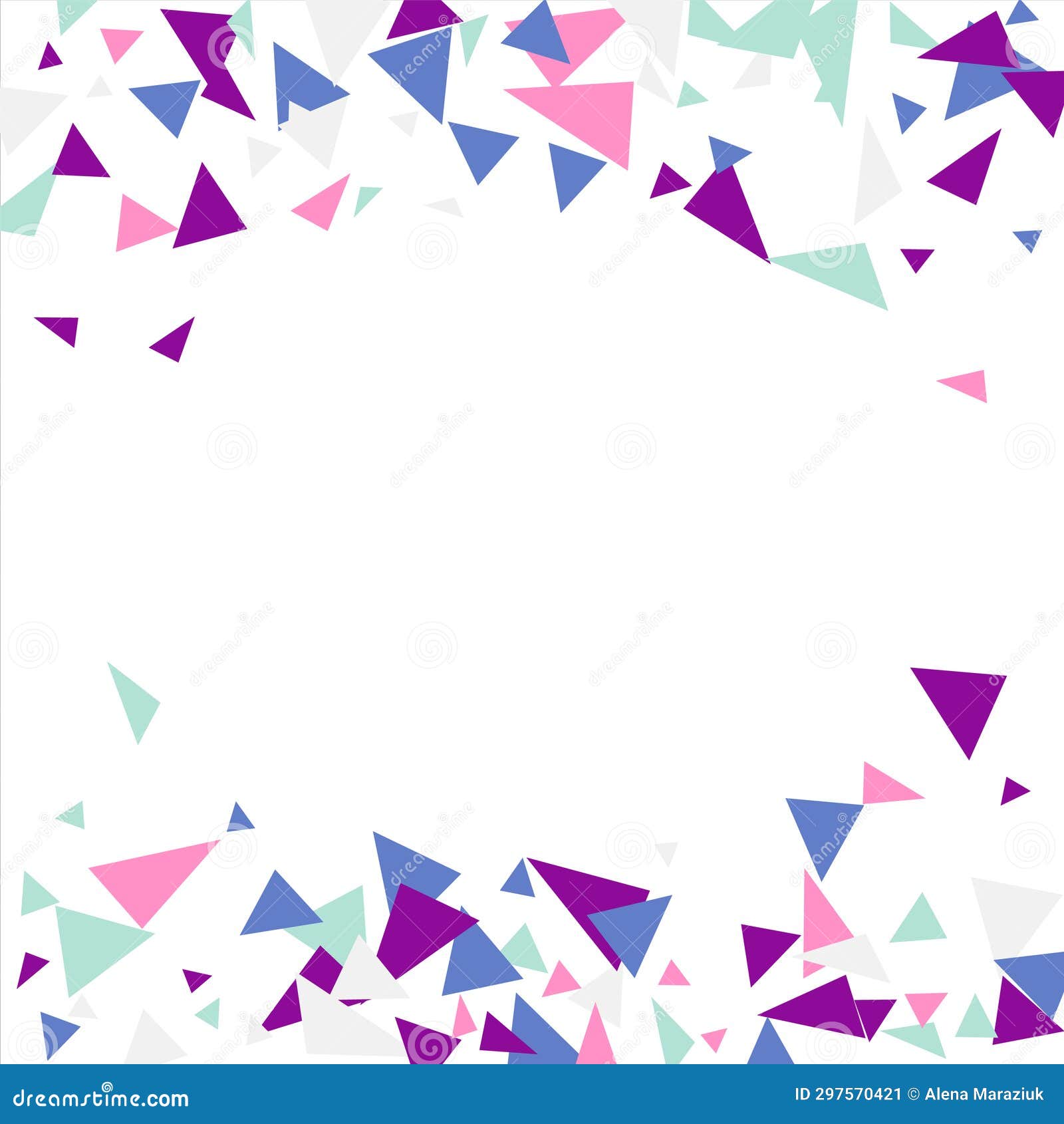 Frame of Colored Triangles Abstract Geometric Pattern. Can Be Used As ...