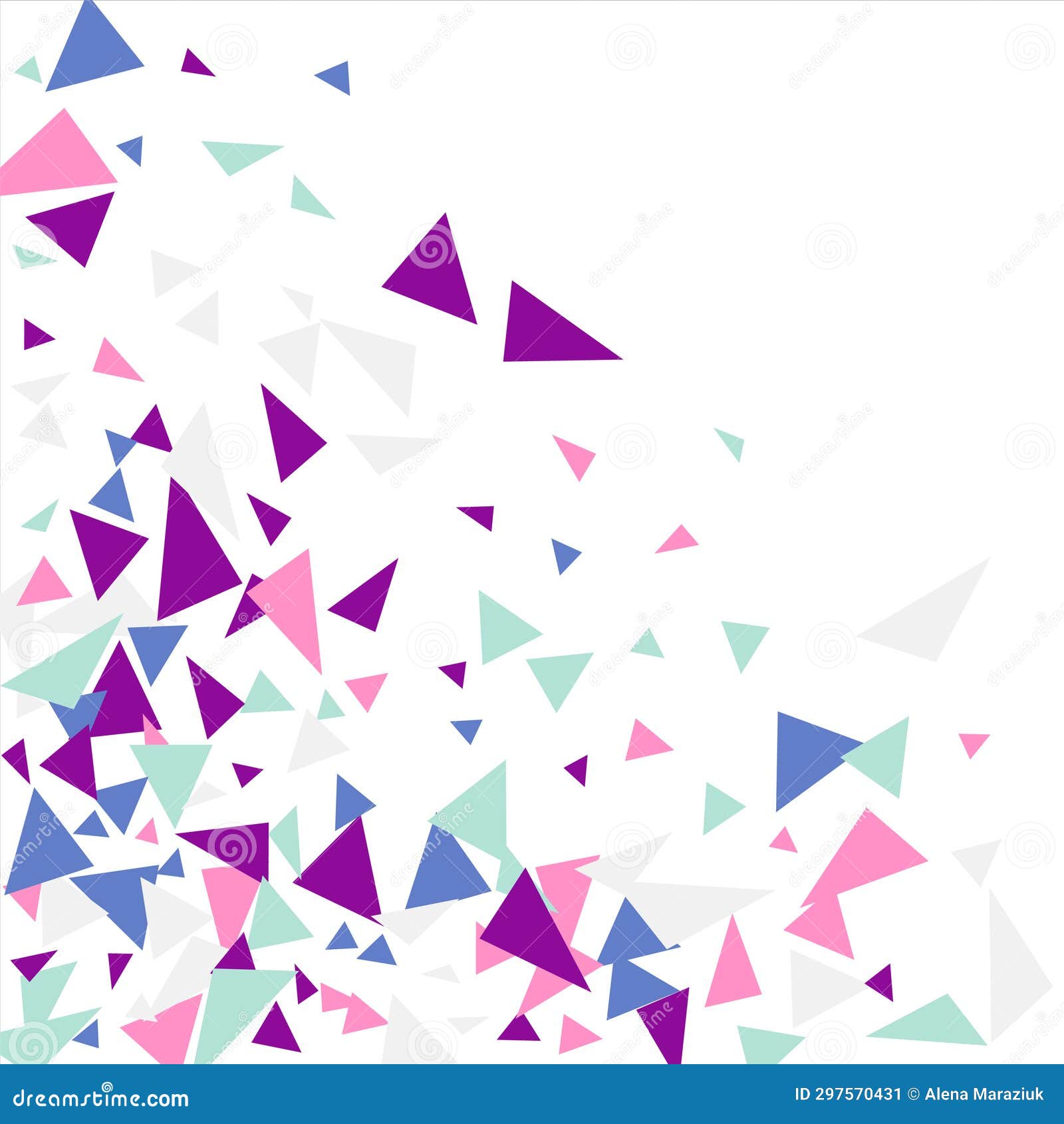 Frame of Colored Triangles Abstract Geometric Pattern. Can Be Used As ...