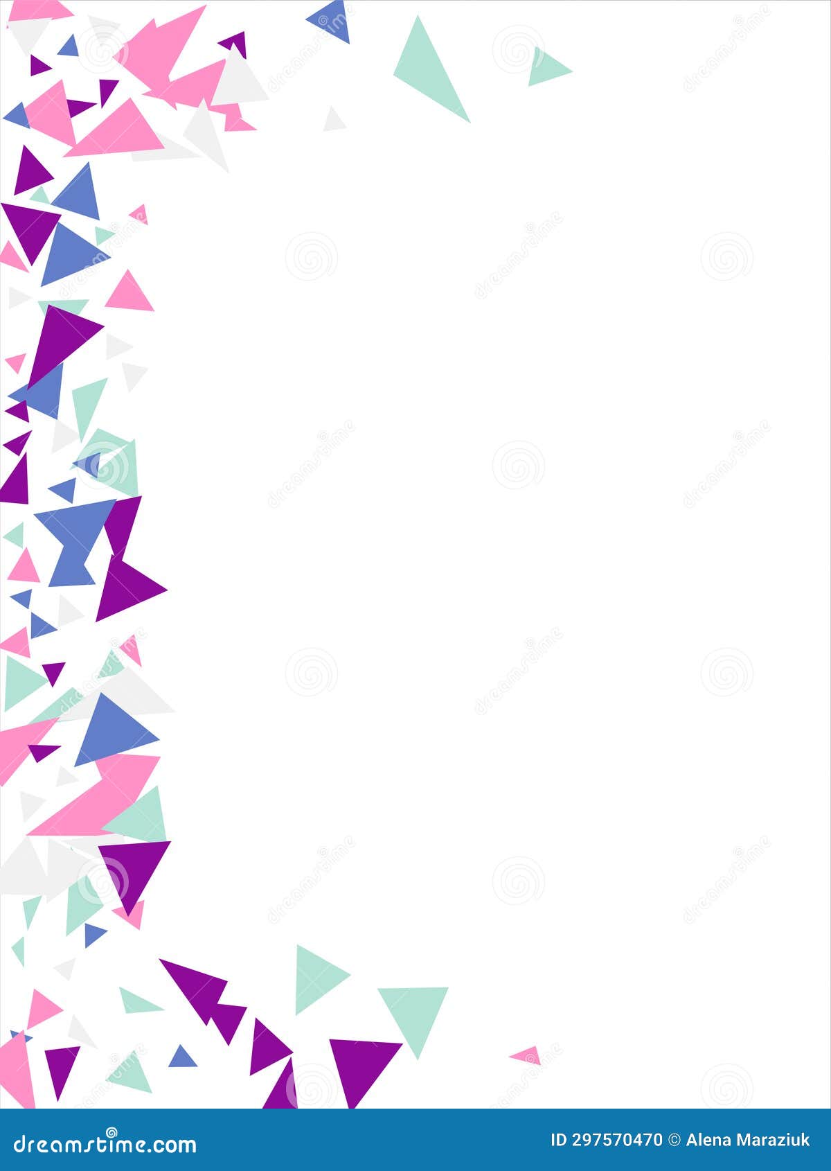 Frame of Colored Triangles Abstract Geometric Pattern. Can Be Used As ...