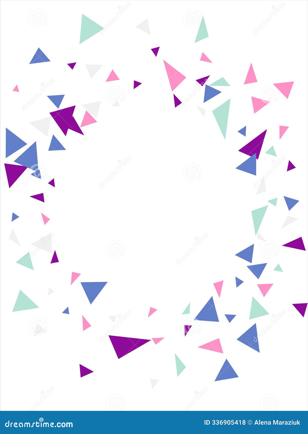 Frame of Colored Triangles Abstract Geometric Pattern. Can Be Used As ...