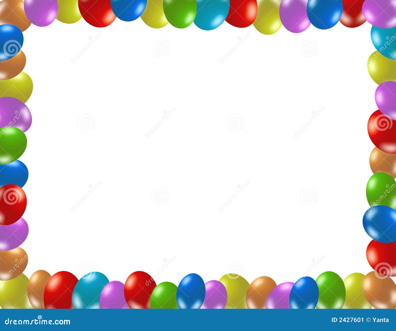 Frame Of Colorful Balloons Stock Image - Image: 2427601