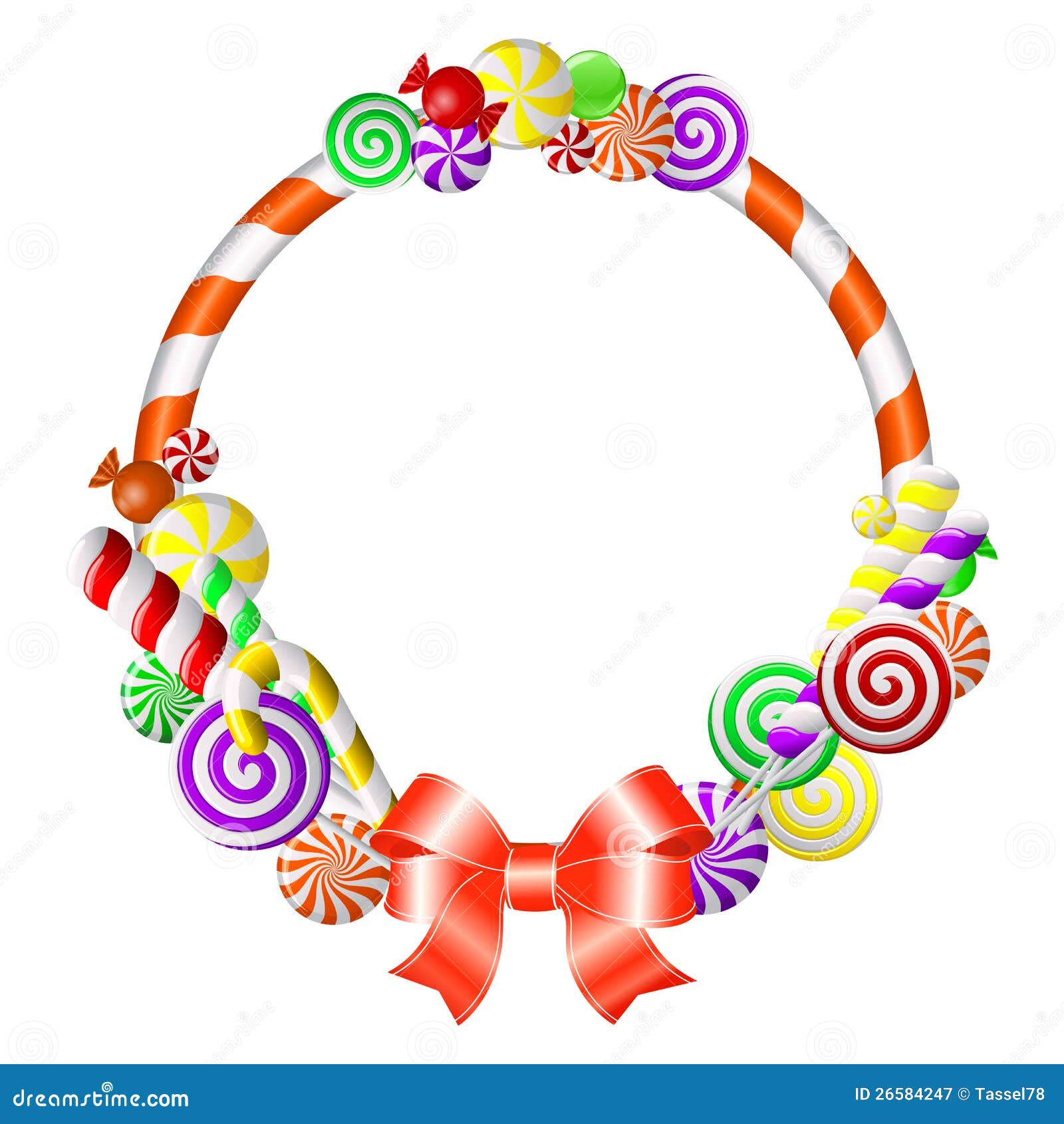 Frame with Colorful Candies. Stock Vector - Illustration of candy ...