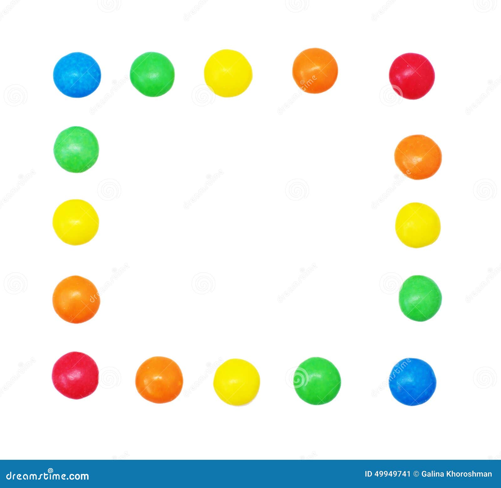 Frame of Colorful Candy Drops Stock Image - Image of candy, balls: 49949741