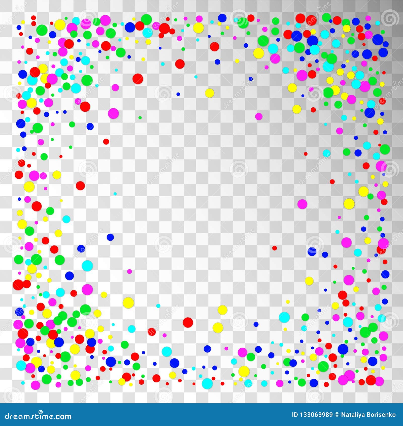 Frame of Colorful Confetti Isolated on Transparent Background. a Stock ... Frame of Colorful Confetti Isolated on Transparent Background. a Stock ...