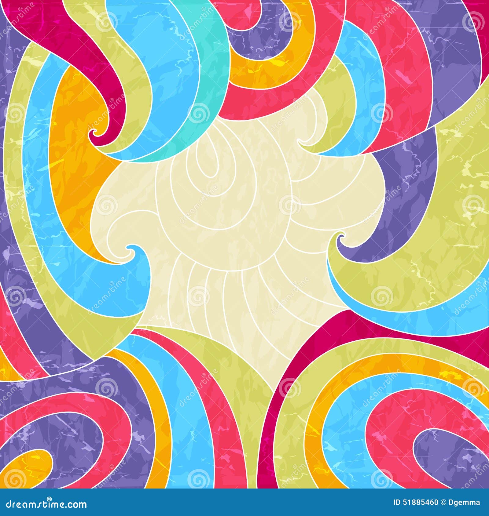 Frame with Colorful Swirls. Stock Vector - Illustration of pink ...